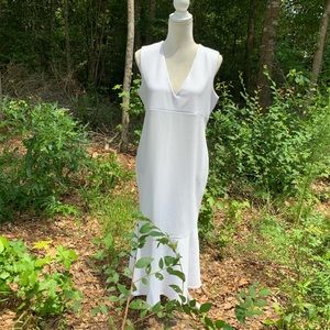 Boohoo | Dresses | Boohoo Maternity White Dress Sleeveless Sz 2 | Poshmark